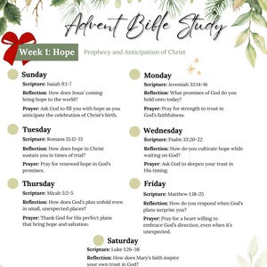 Advent Bible Study Printable | Story of Jesus (bible Template) - Etsy