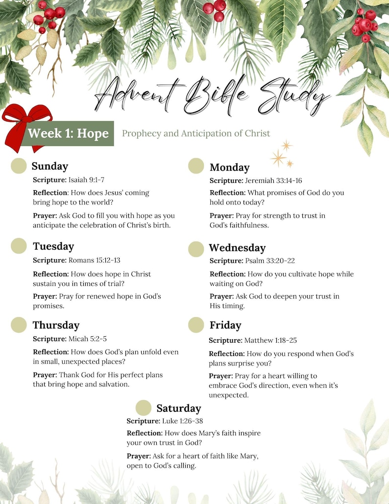 Advent Bible Study Printable | Bible Study Printable | Story of Jesus ...
