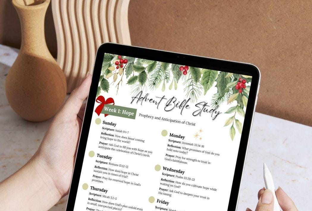 Advent Bible Study Printable | Story of Jesus (bible Template) - Etsy