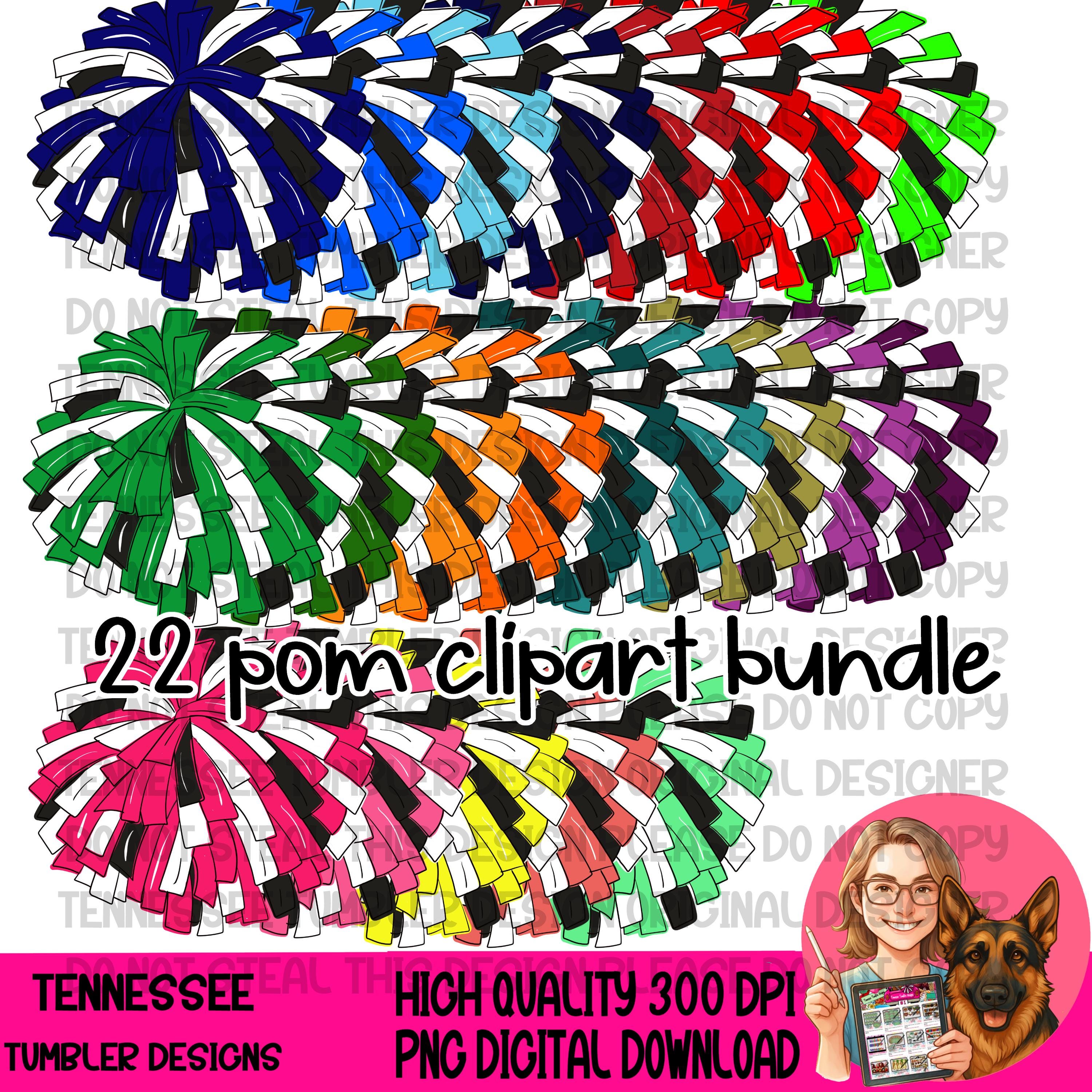 Hand Drawn Pom Clipart Bundle (2026) - 22 11 Inch Files - 300 DPI - Etsy