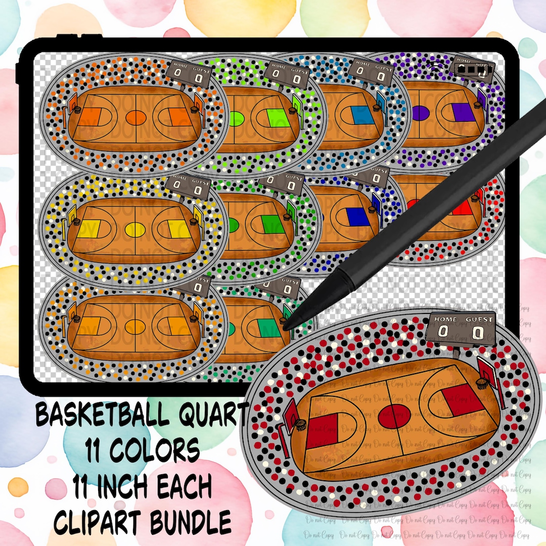 Basketball Quart 11 Different Colors Included - 11 Inch Files - 300 DPI ...