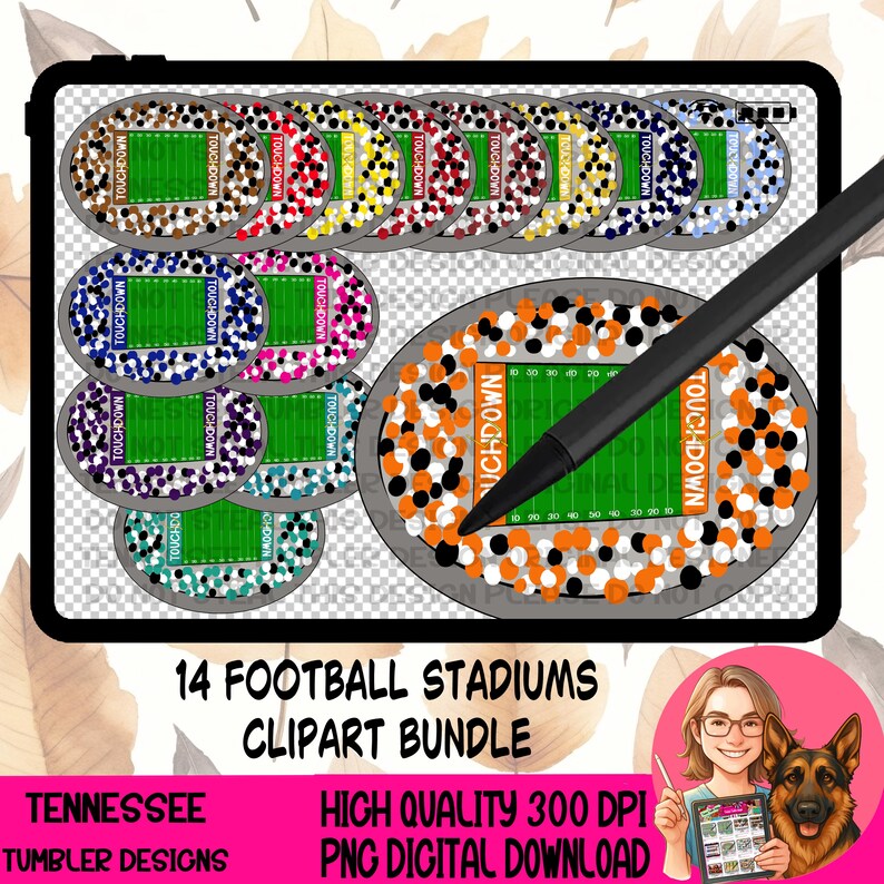 Football Stadium Clipart Bundle 14 11 Inch Files Included - 300 DPI - Etsy