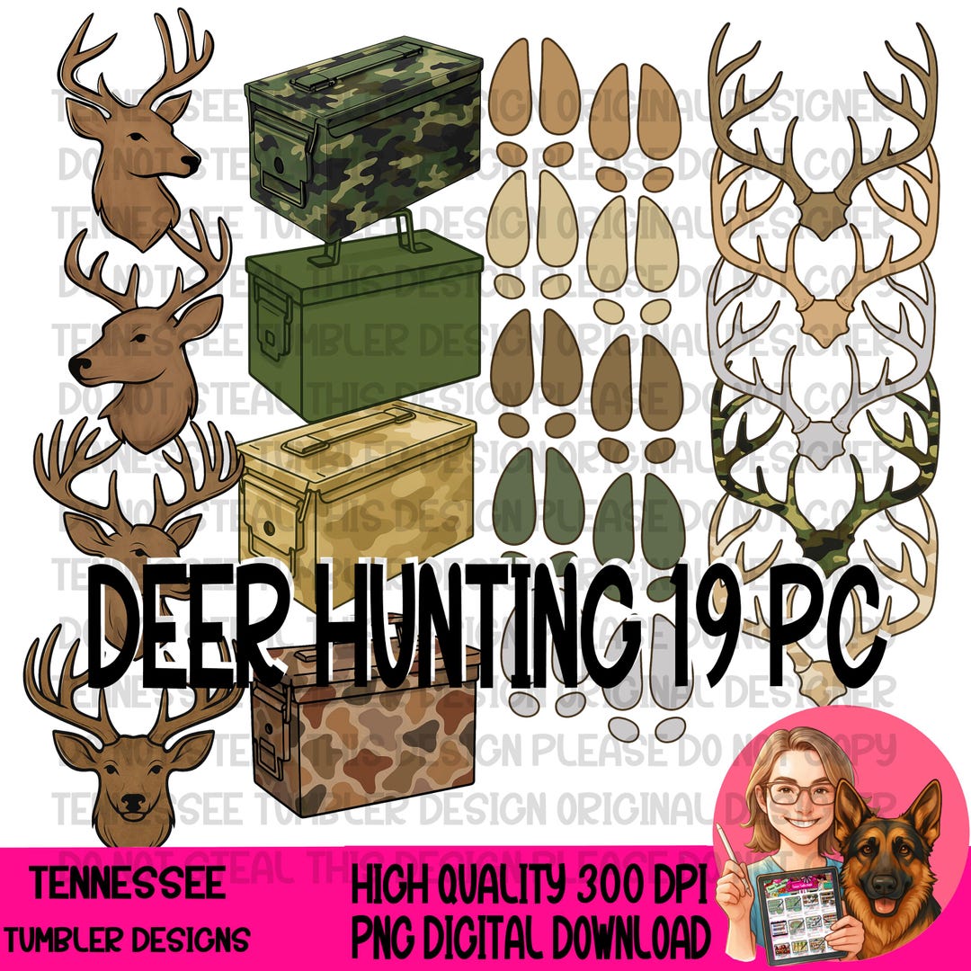 Deer Hunting Clipart Bundle - 19 11 Inch Files - 300 DPI - Etsy