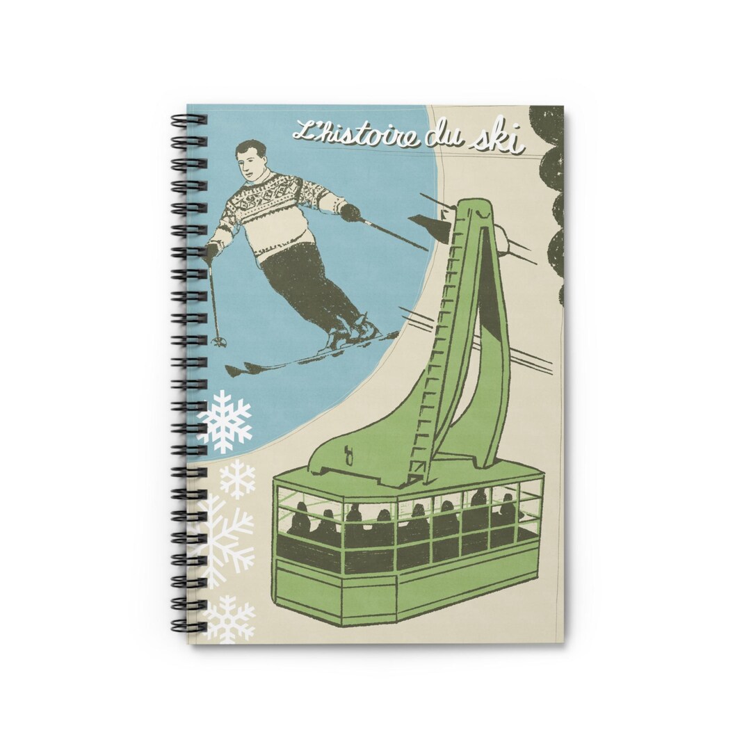 The History of Skiing Spiral Notebook Ruled Line A Digital Print From ...