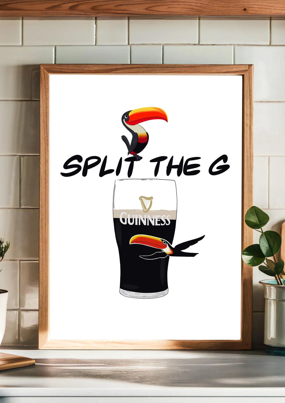 Split the G Guinness Art Print - Etsy