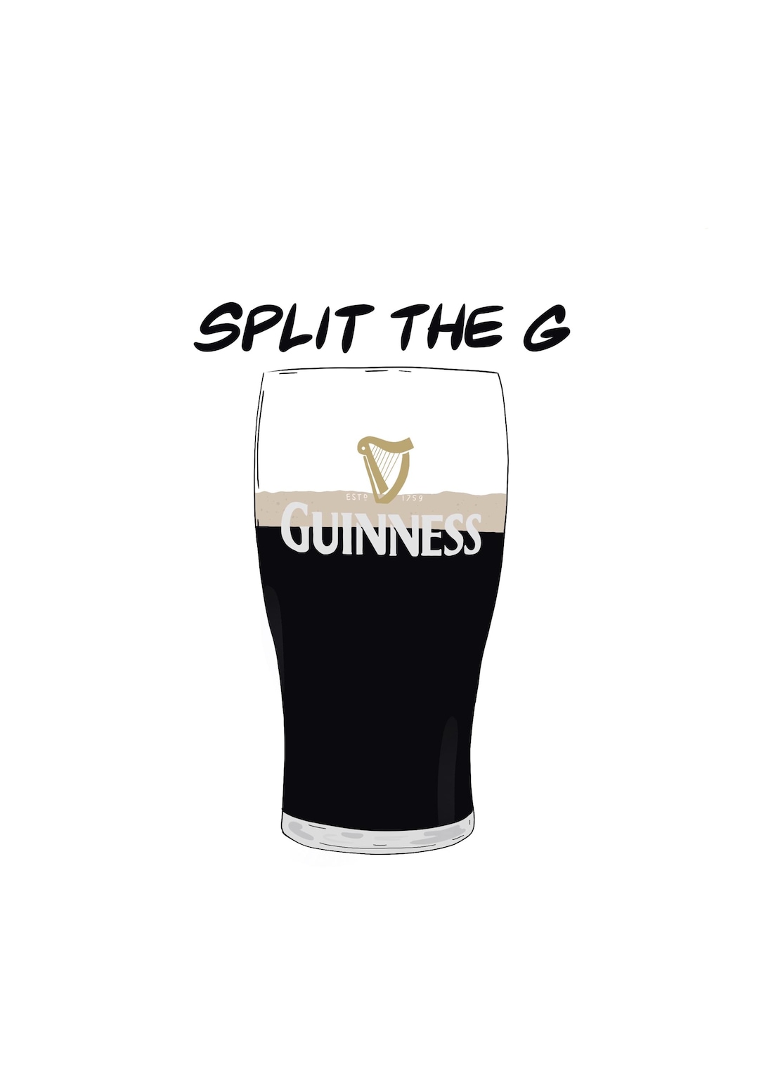 Split the G Guinness Digital Art Print - Etsy