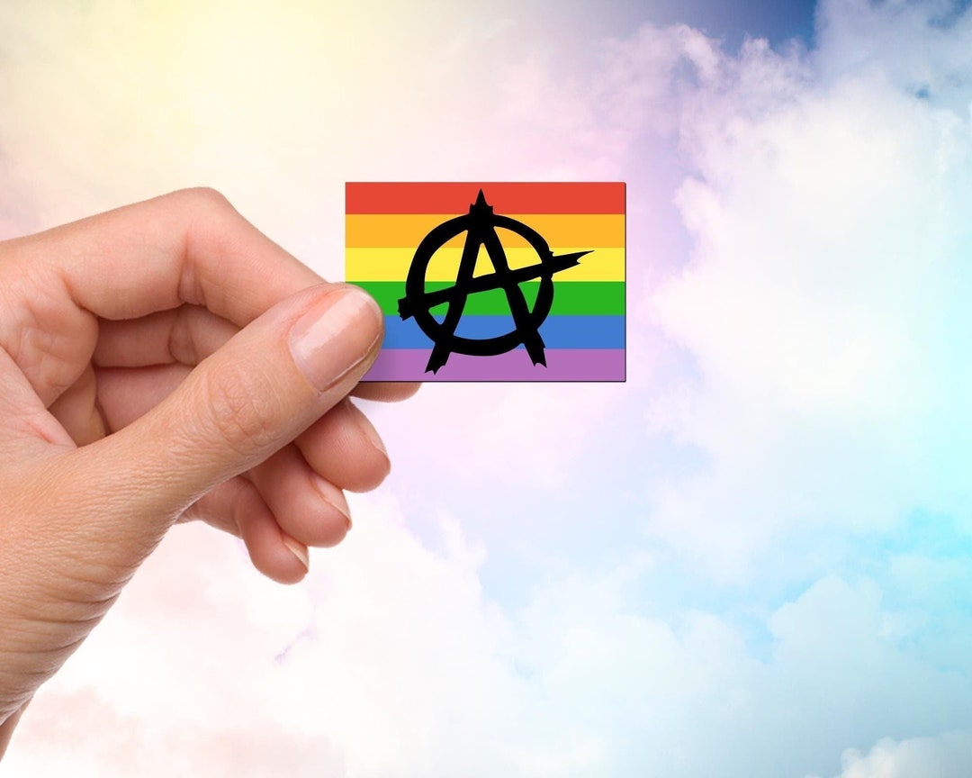 LGBTQ Anarchy Sticker, Rainbow Pride Stickers, Be Gay Do Crime, Water ...
