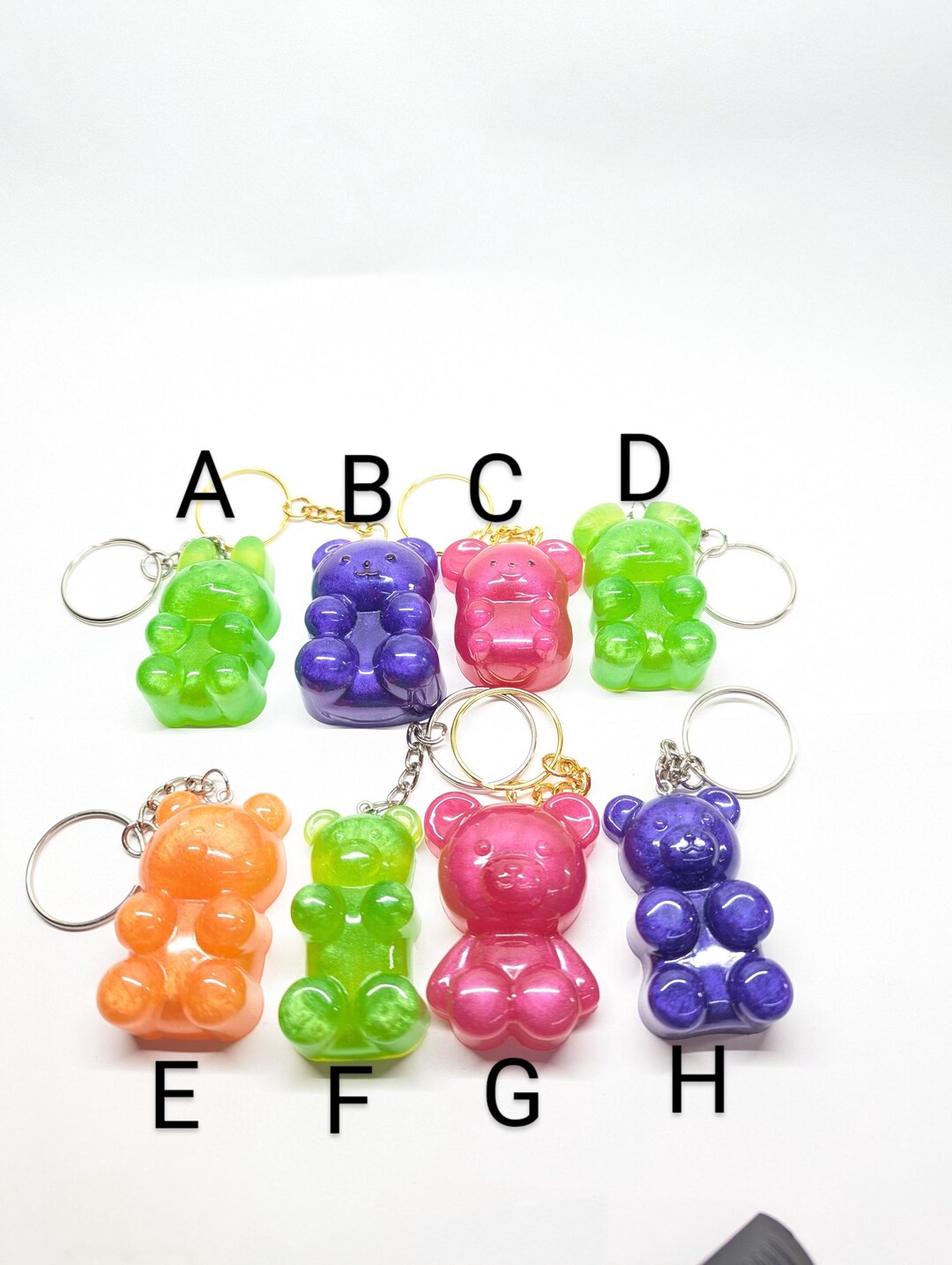 Resin Bear Keychains Multi-color - Cute Animal Charms, Gift for Her ...