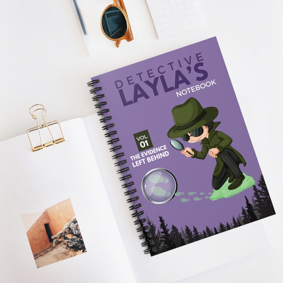 Detective Spiral Notebook Personalized - Sleuth Notepad for Girls ...