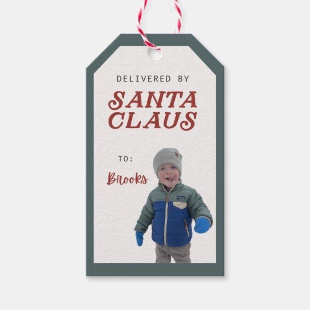 Personalized SANTA Gift Tags Customizable With Your Favorite Picture - Etsy