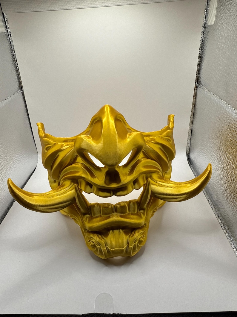 3D Printed Wearable Half Oni Mask - Etsy