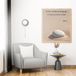 Cast the First Stone, Religious Wall Art, Faith Wall Art, LDS Wall Art ...