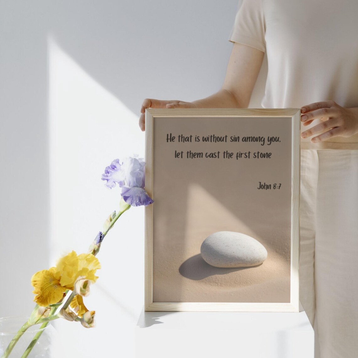Cast the First Stone, Religious Wall Art, Faith Wall Art, LDS Wall Art ...