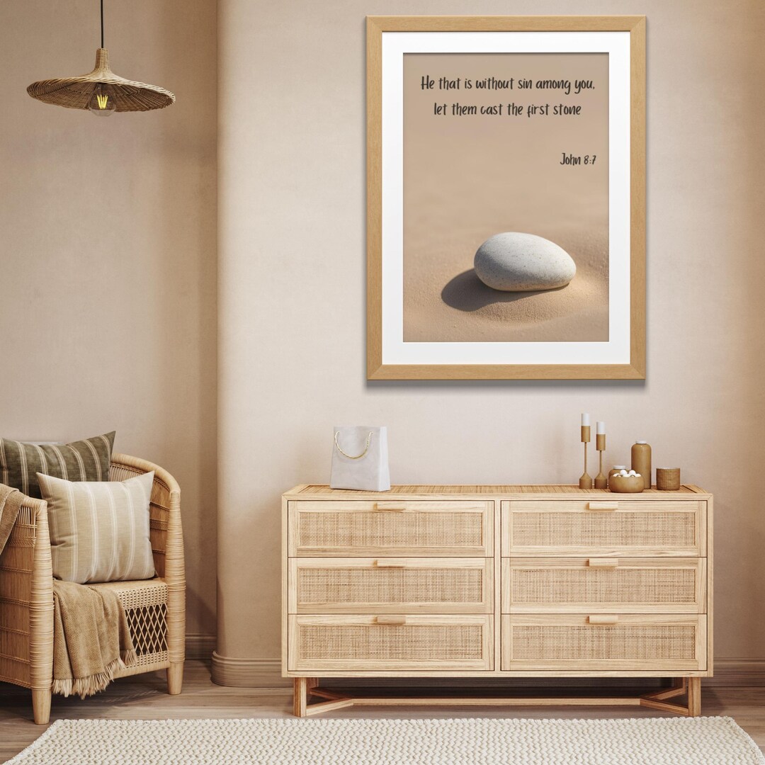 Cast the First Stone, Religious Wall Art, Faith Wall Art, LDS Wall Art ...