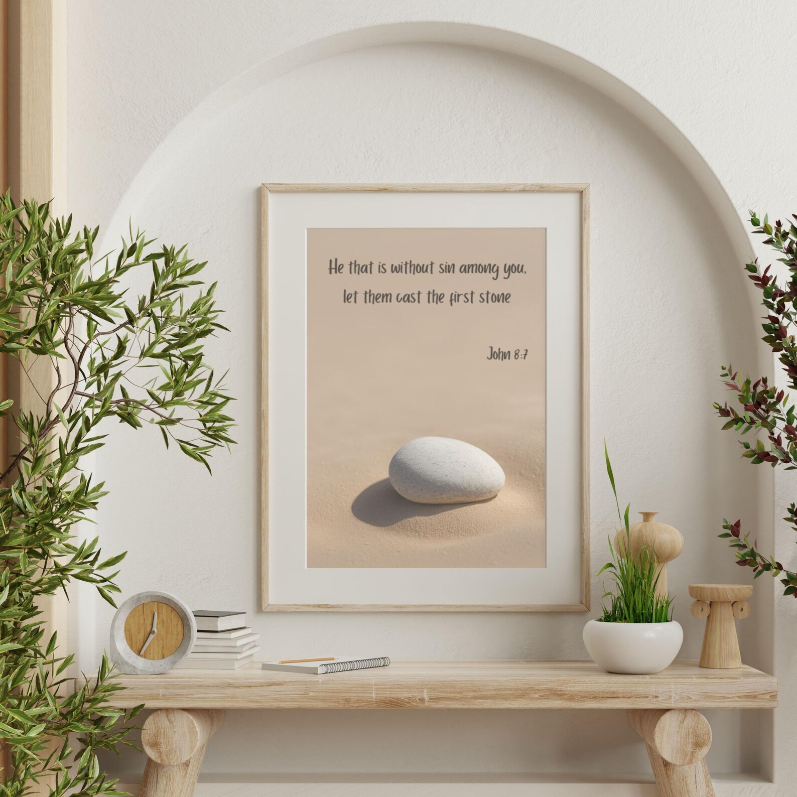 Cast the First Stone, Religious Wall Art, Faith Wall Art, LDS Wall Art ...