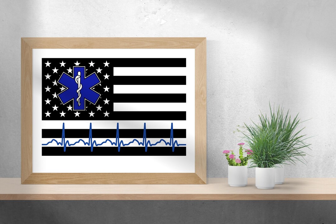 Digital EMS Wall Art, Paramedics, Emt, Firefighters, Prehospital ...