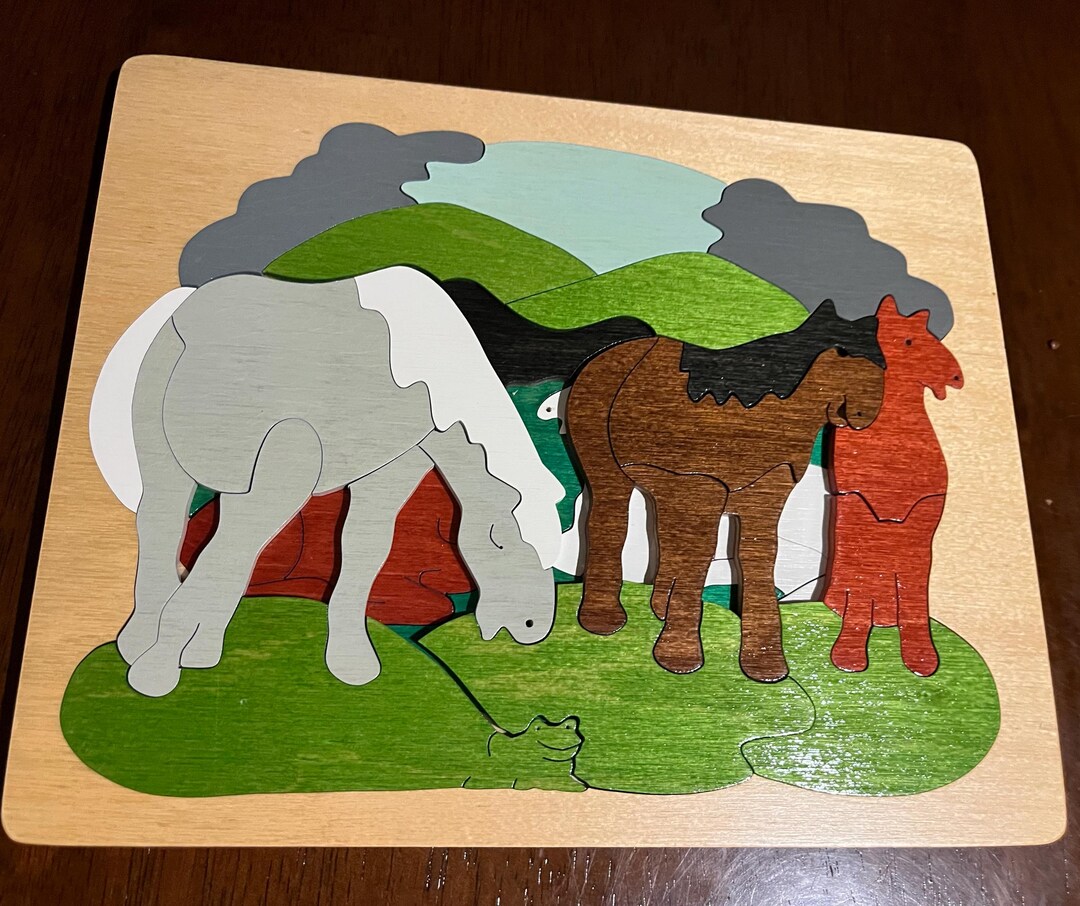 Vintage Wood George Luck Multi-layer Puzzle - Etsy