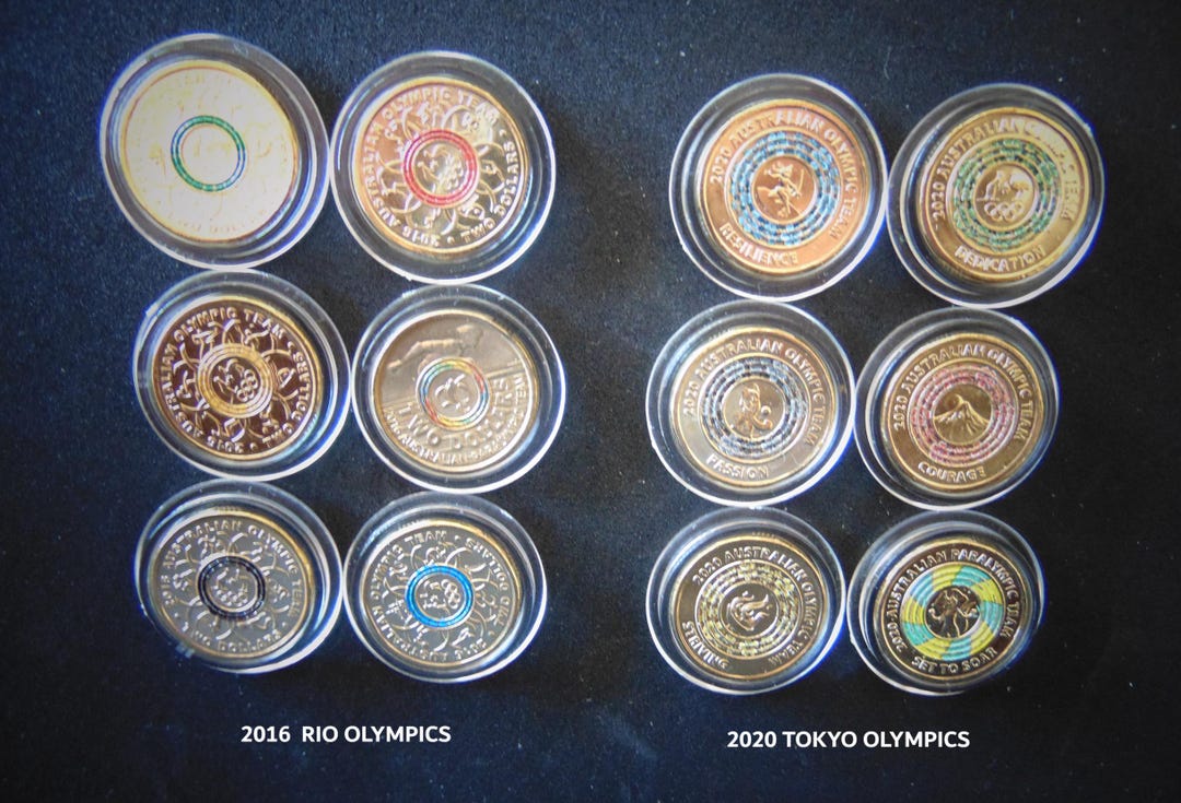 Set of 12 Uncirculated 2 Dollar Coins Featuring the 2016 Rio Olympics ...