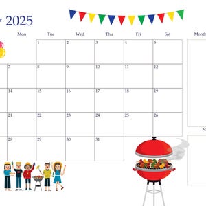 2025 Kids Calendar Printable: Animated Monthly Planner (2 PDF) - Etsy