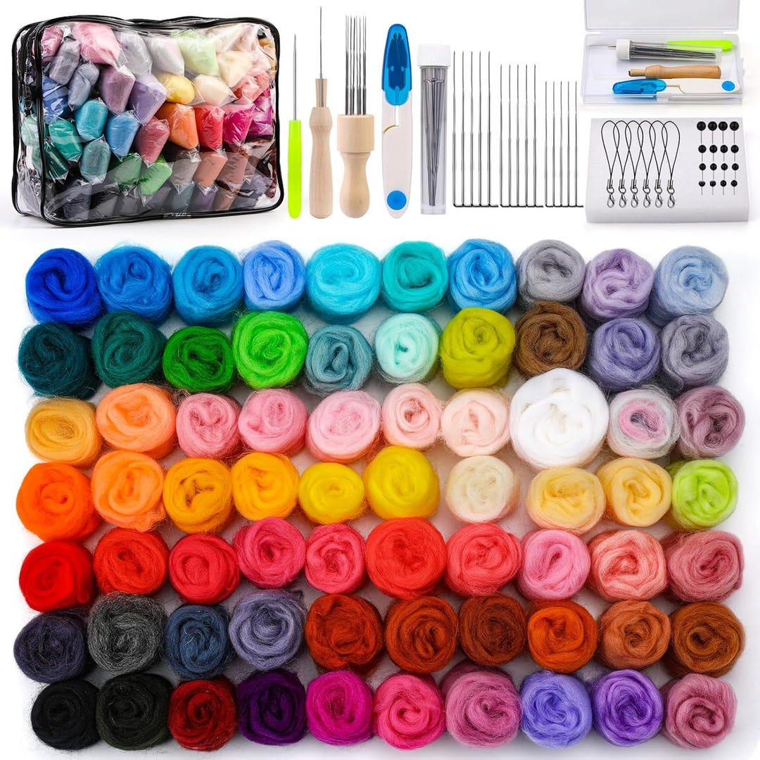 Needle Felting Kit, Felt Starter Kits With Needles, Best Wool Felting ...