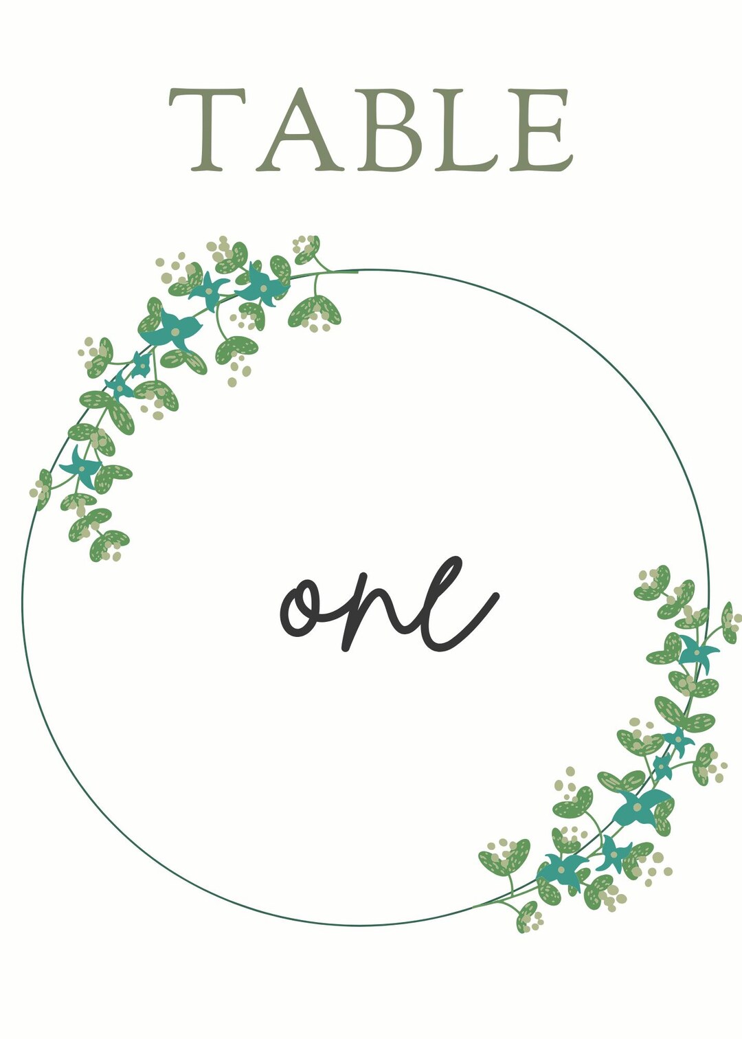 Printable Table Numbers - Etsy