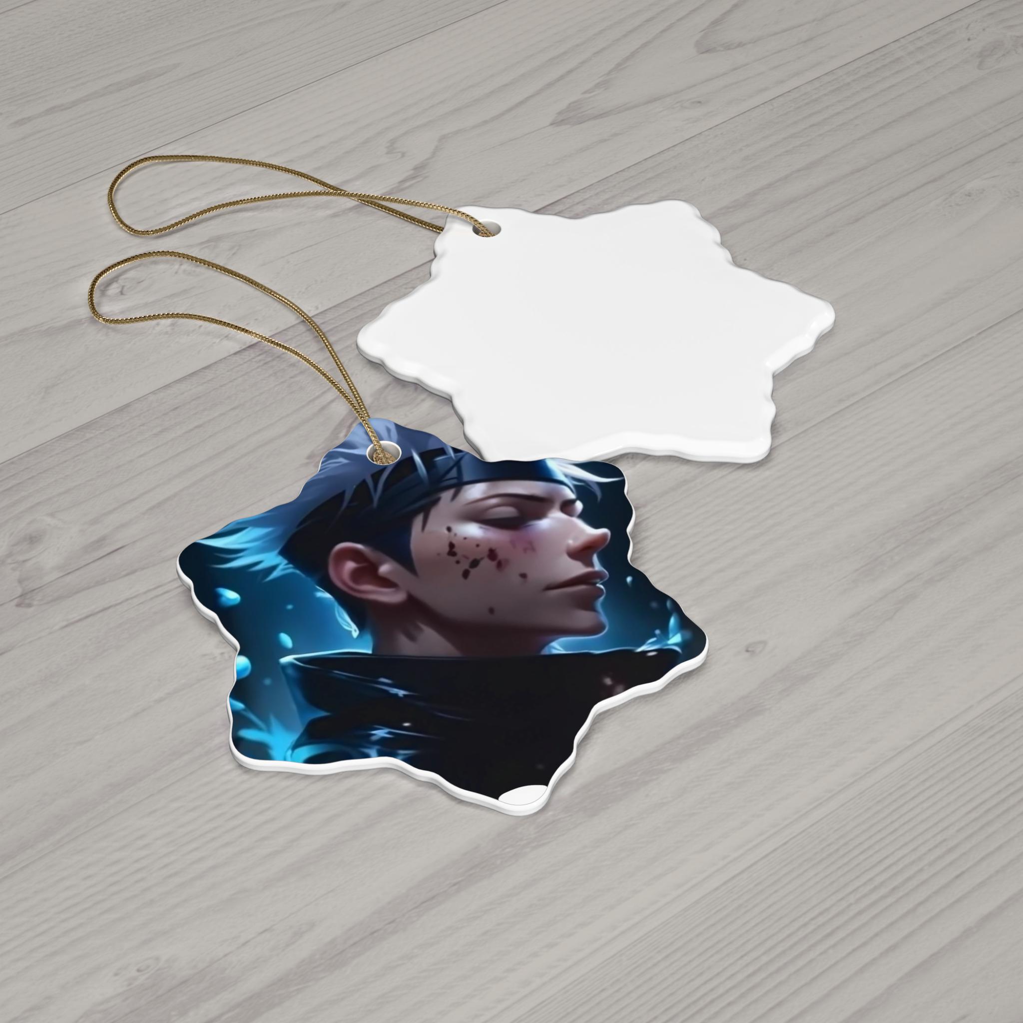 Satoru Gojo Ceramic Ornament, Anime Christmas Tree Decor, Holiday Gift ...