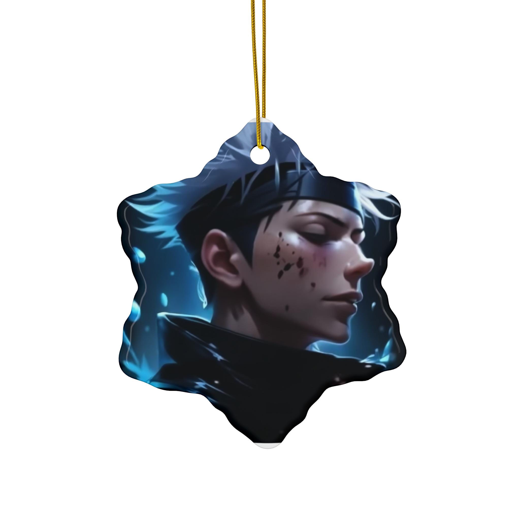Satoru Gojo Ceramic Ornament, Anime Christmas Tree Decor, Holiday Gift ...