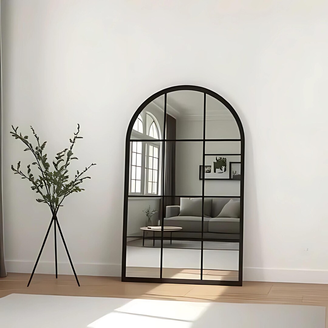 Arched Window Big Wall Mirror Large Arched Mirror Boho Oversize Mirror ...