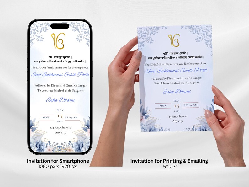 Editable Sukhmani Sahib Path Invitation – Digital Akhand Path or Sehaj ...