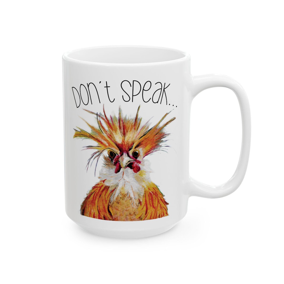 Funny Chicken Coffee Mug, Watercolor Art, Farmhouse Kitchen Decor - Etsy