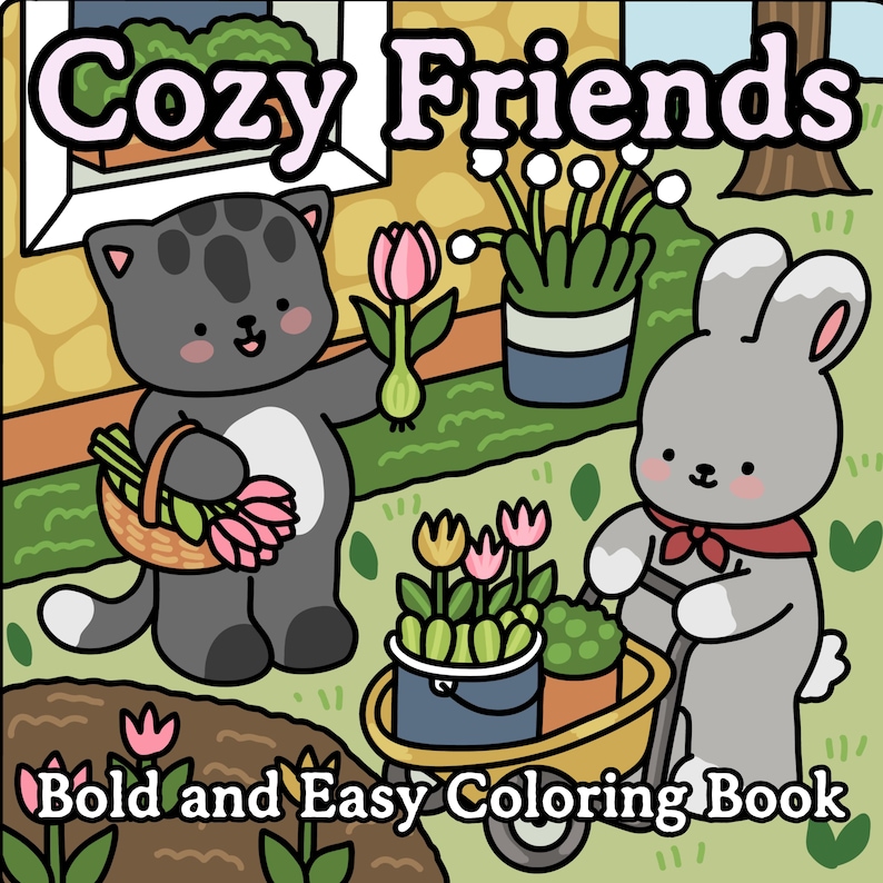 Fuzzy Friends Coloring Images, Cute and Cozy Scenes of Fuzzy Friends ...