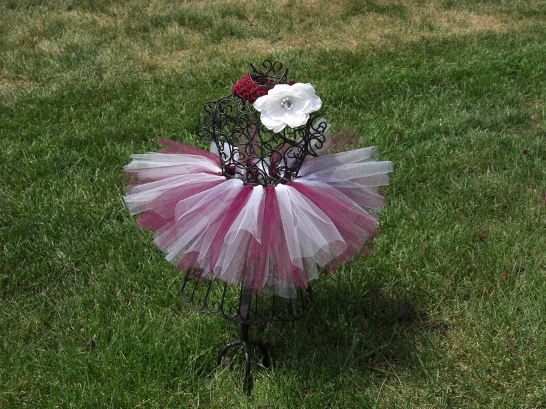 College tutu Maroon and White tutu MIssissippi State | Etsy