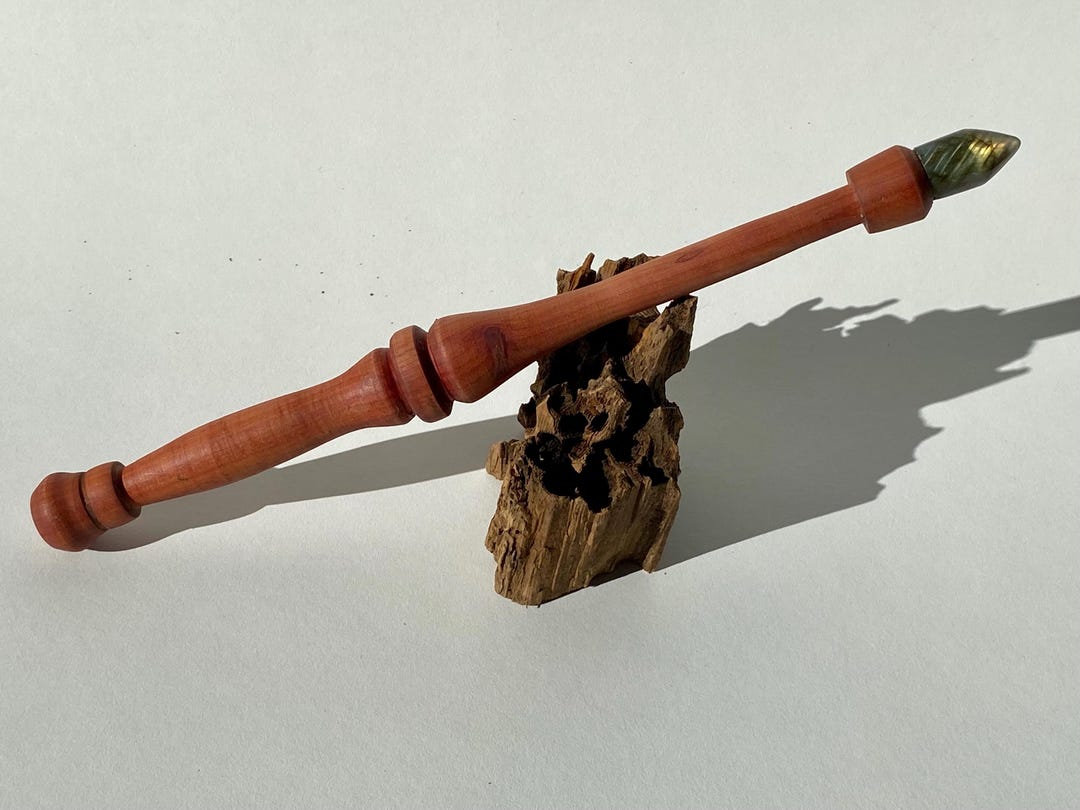 Cedar & Laboridite Wood Magic Wand - Etsy