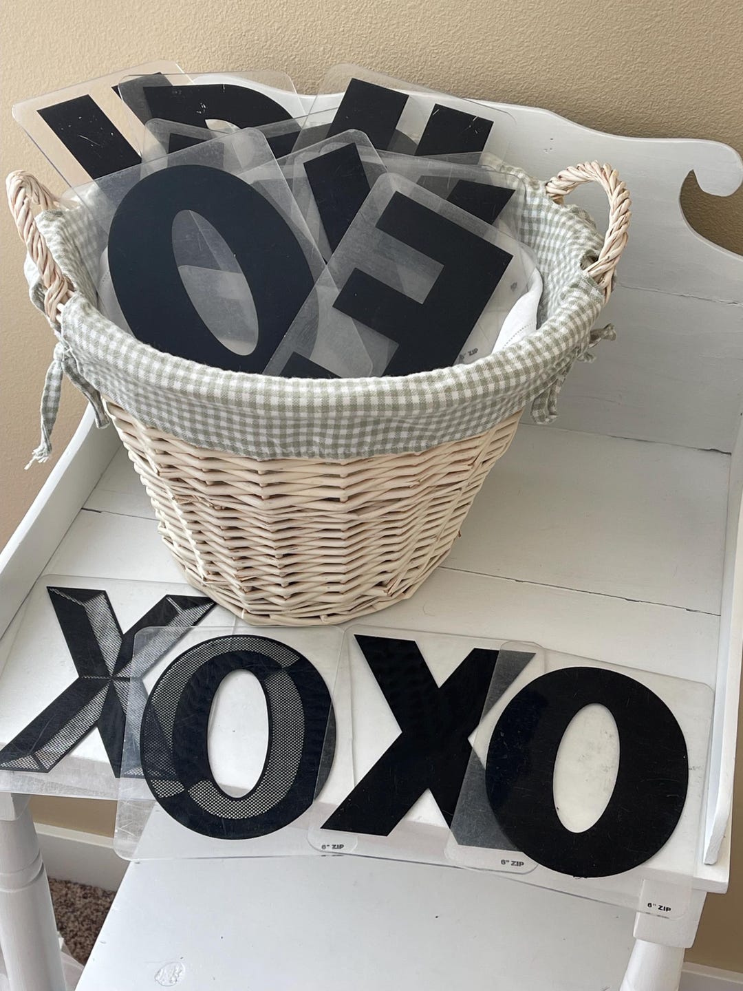 Vintage Sign LETTERS Numbers Farm Style Rustic Decor Industrial Fixer ...