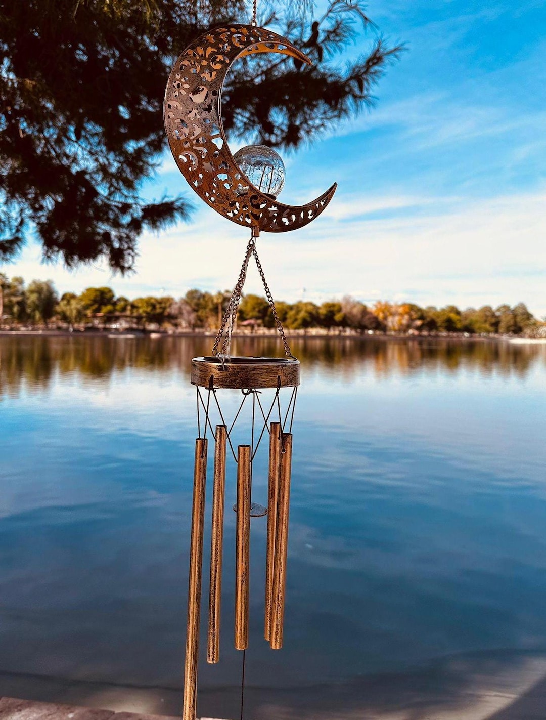 Solar Wind Chimes, Garden Chime, Outdoor Decor, Memorial Wind Chime ...