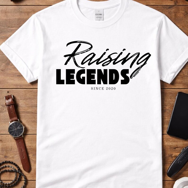 Personalized Dad Shirt, Raising Legends Since 2020, Vintage Fatherhood ...