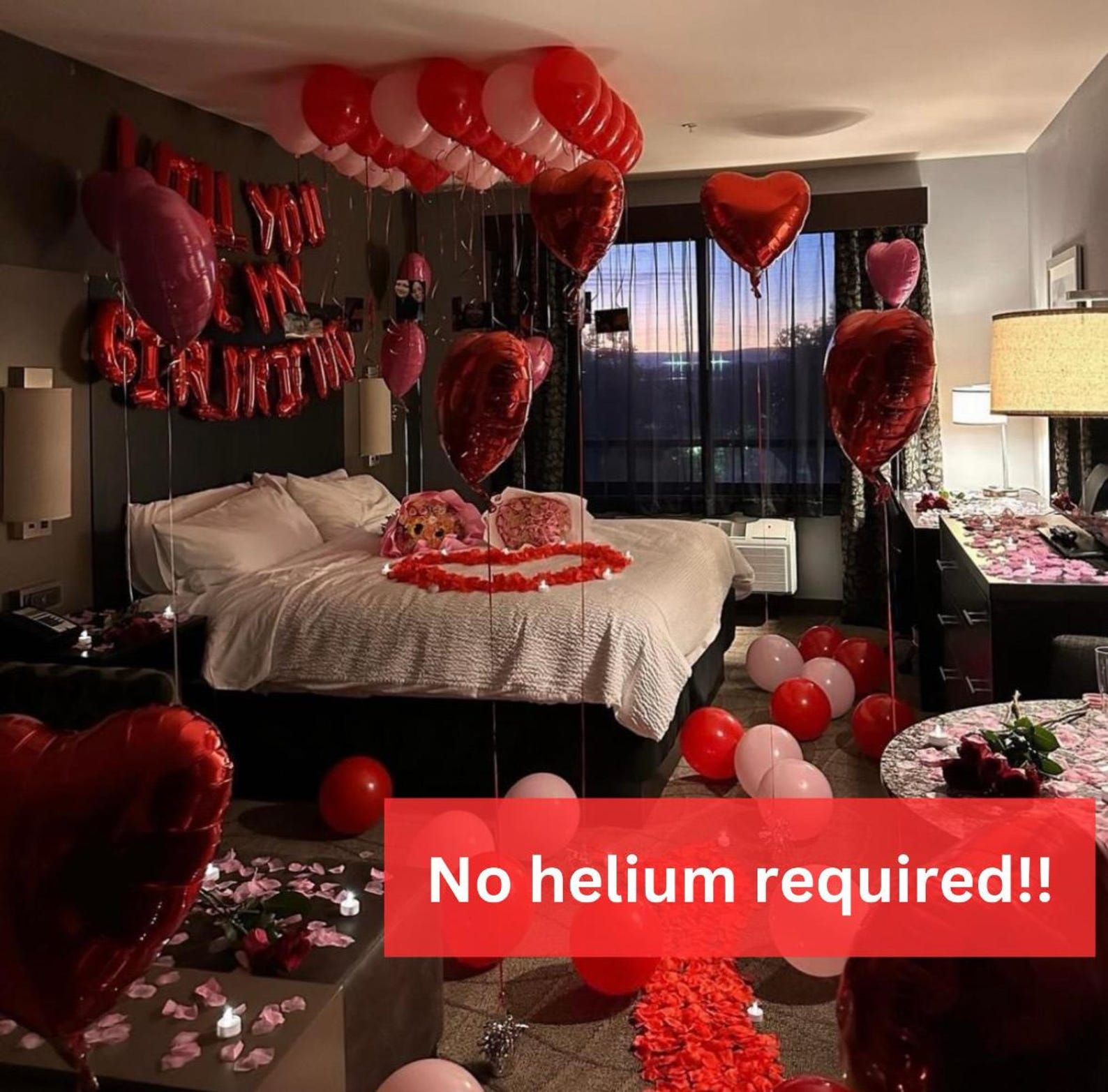 DIY Balloon Kit Romantic Hotel Room Surprise Setup Decor | Valentines ...
