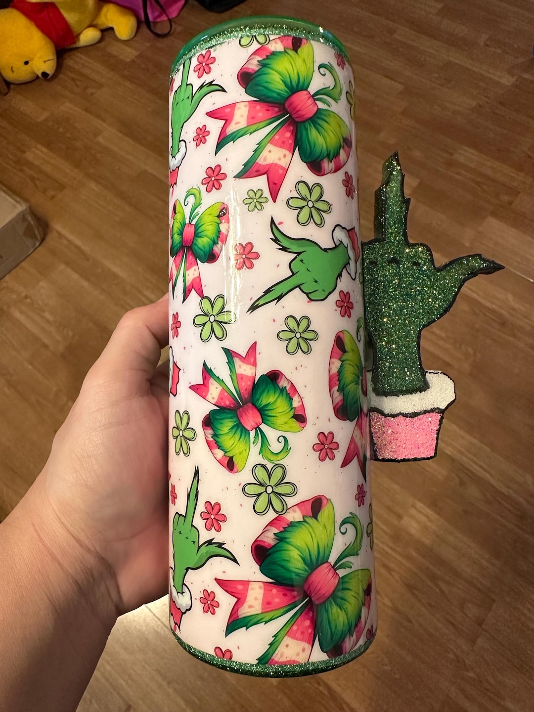 Grinch With Grinch Flipping the Bird Handle - Etsy