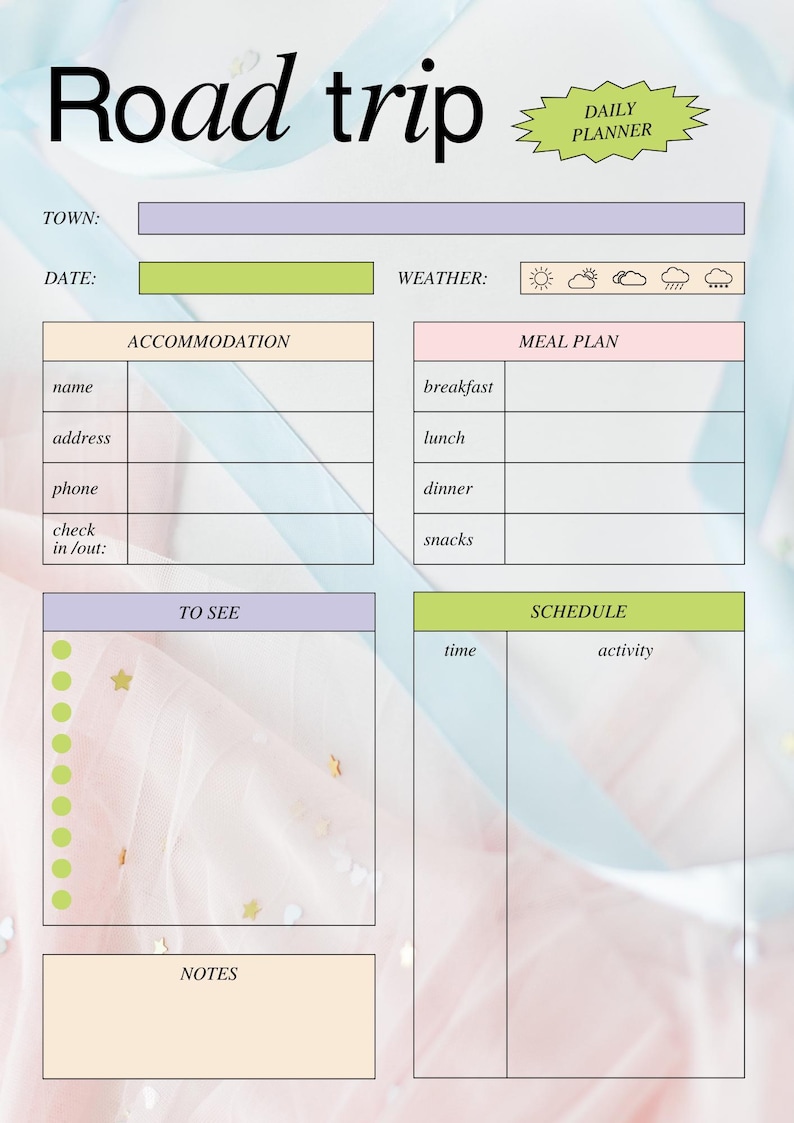 Printable Travel Planner Organizer, Vacation Trip Planner, Editable ...