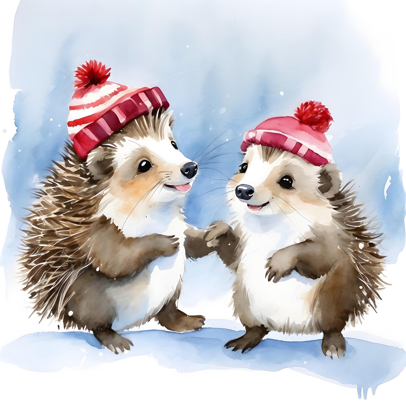 5 Hedgehog Watercolor Clipart - Driving Hedgehog - Cute Animals Driving ...