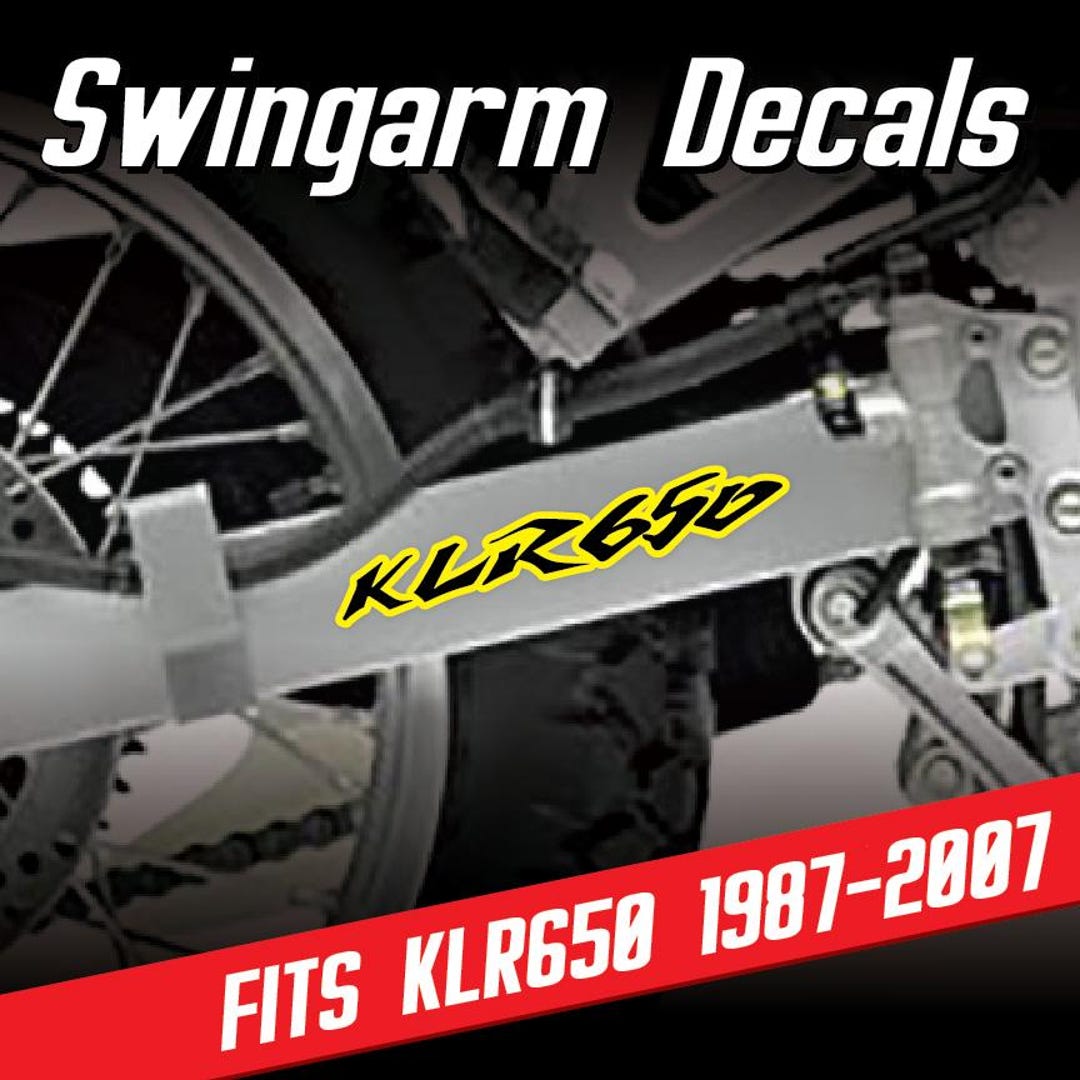 KLR 650 Graphic Swingarm Decals Stickers for Kawasaki KLR - Yellow - Etsy