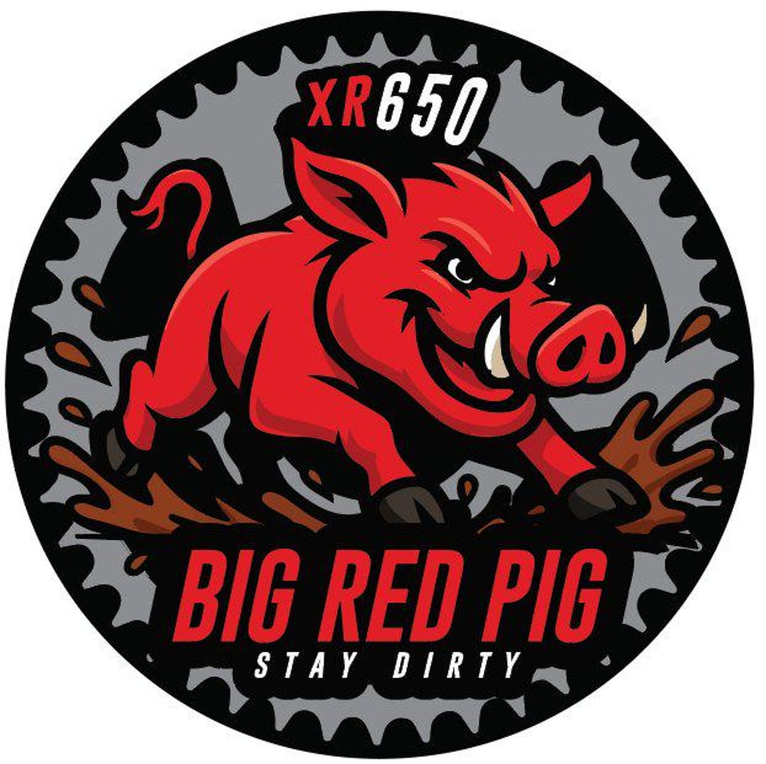 XR650 Big Red Pig Decal Sticker Funny Honda XR 650 650L - Etsy