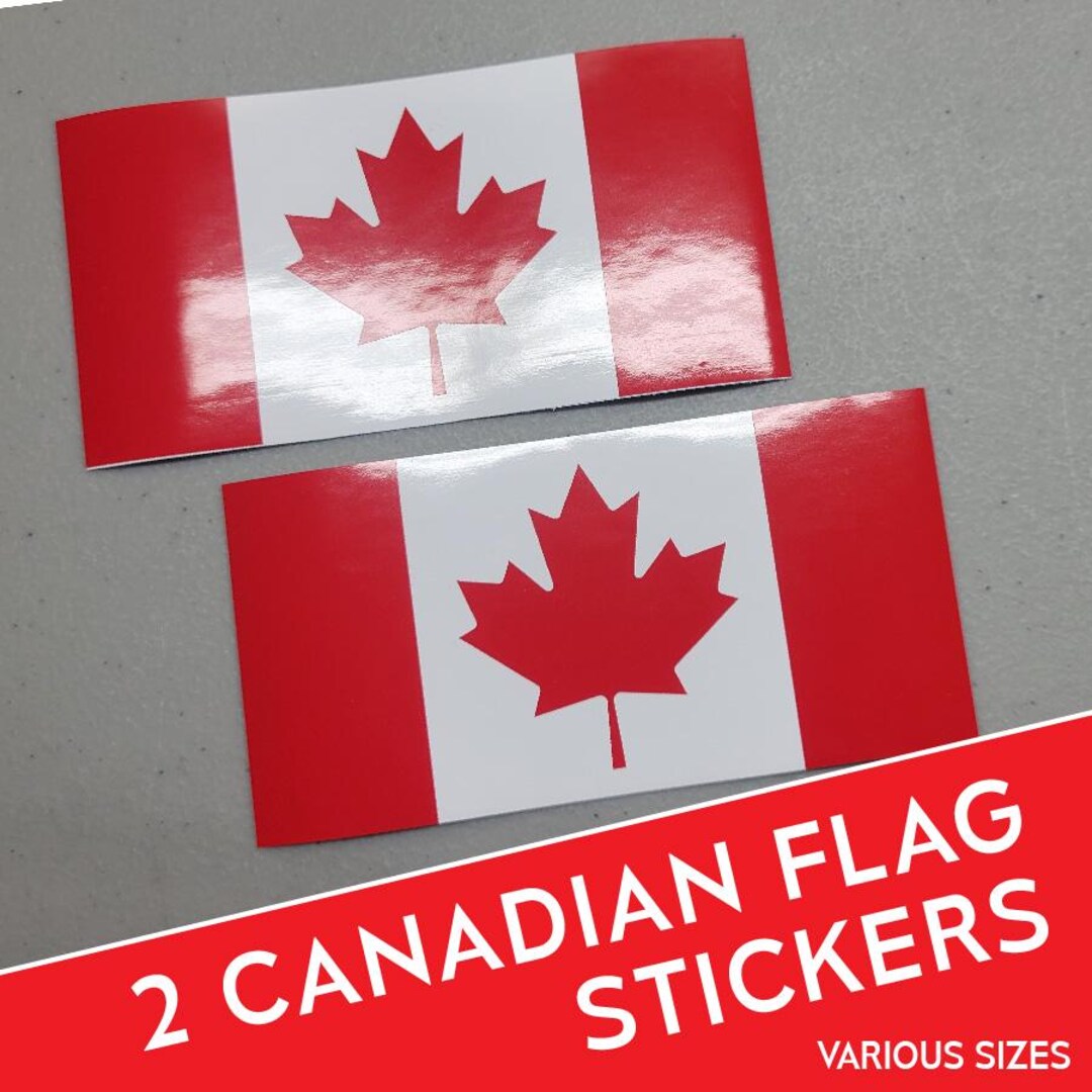 Canadian Flag Sticker Canada Flag - Etsy