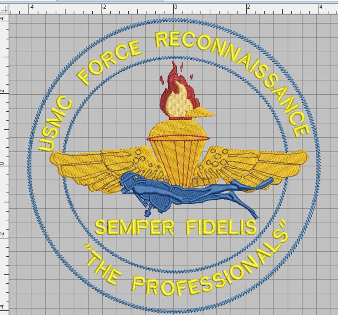 USMC Marine Semper Fi Reconnaissance Embroidery 4 Inch and 6 Inch. Can ...