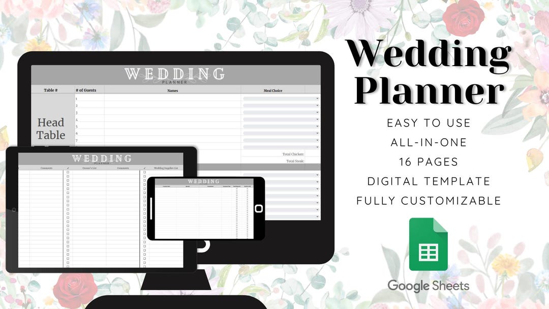 All in One Easy to Use Wedding Planner Digital Download Template for ...