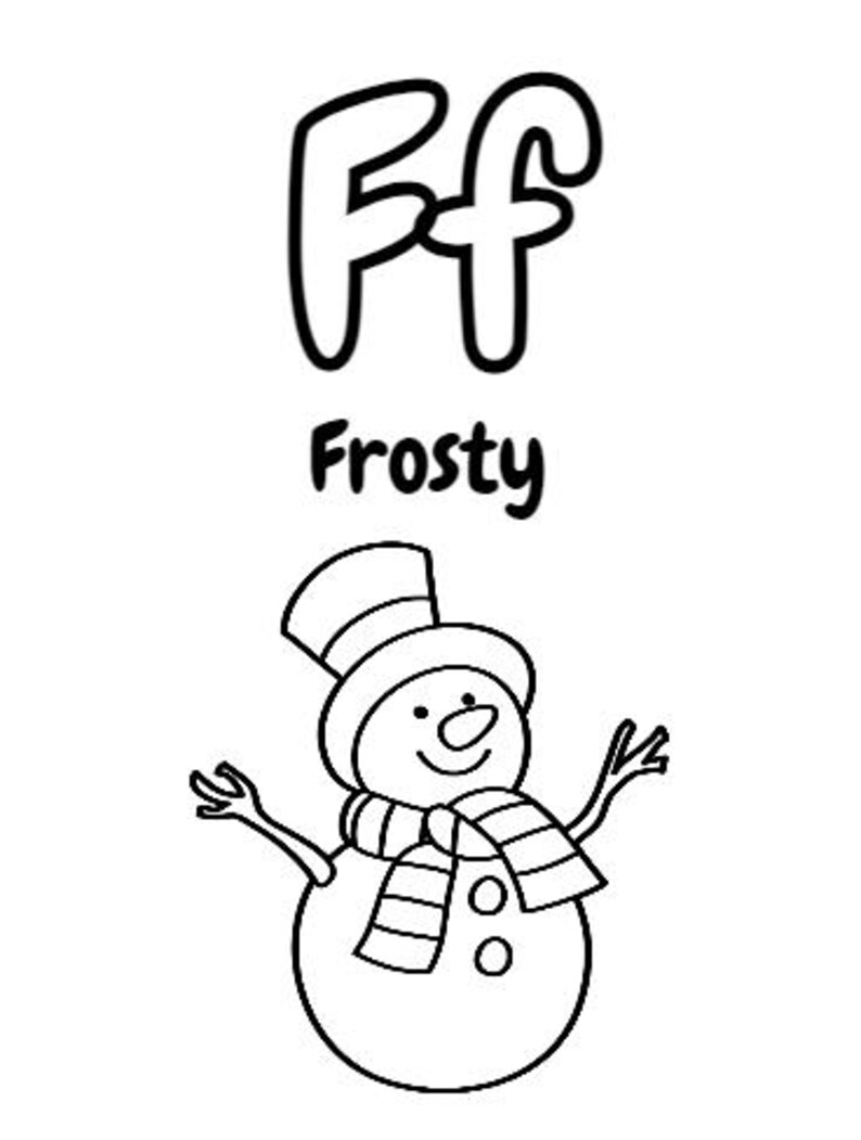 A-Z Alphabet Winter Coloring Book - Etsy