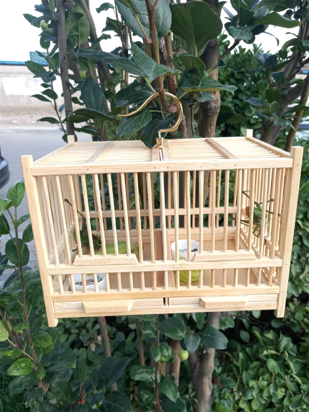 Handcrafted Wooden Birdhouse - Rustic Outdoor Bird Shelter - Durable ...