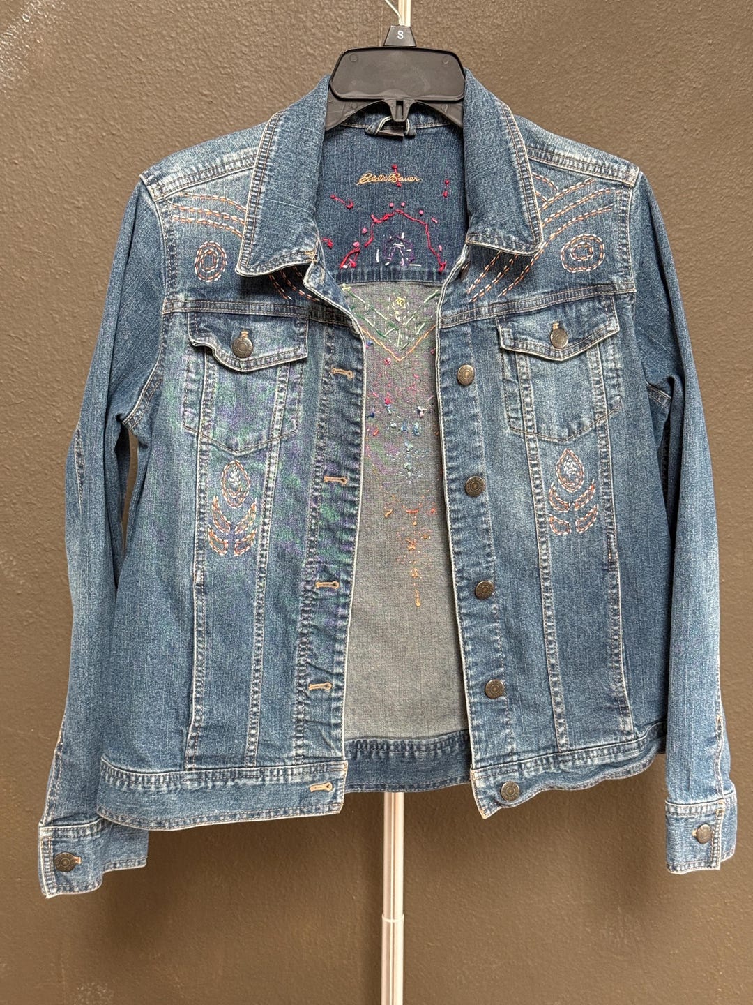 Hand Stitched Jean Jacket Custom - Etsy