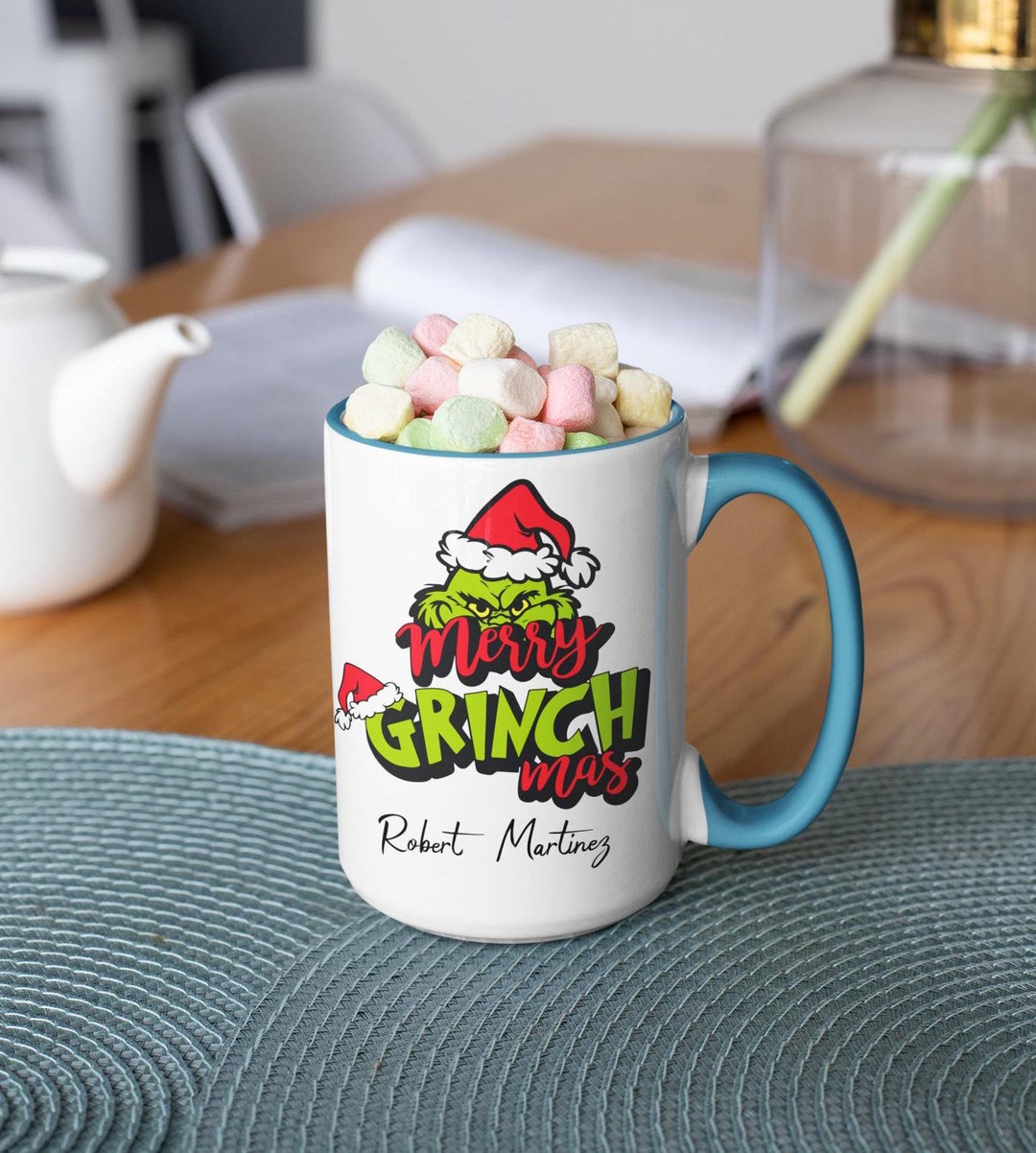 Personalized Grinch Coffee Mug - Festive Drinkware for Christmas ...