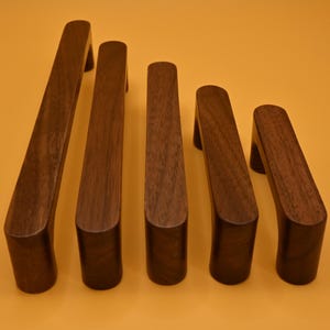 Solid Wood Drawer Pulls, Wood Cabinet Knobs Handle Pull, Walnut Drawer Knobs Pulls, Minimalism ...